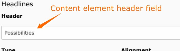 How to hide the header field of a content element from displaying in ...